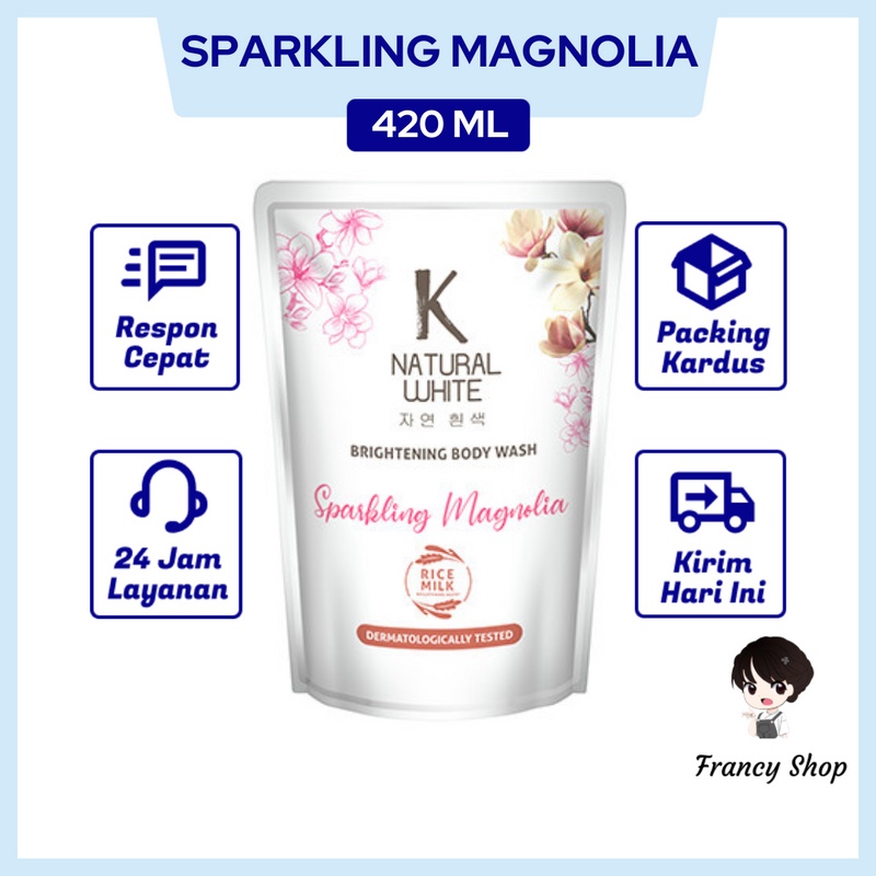 Jual K Natural White Sparkling Magnolia Sabun Mandi Cair 420 ml ...