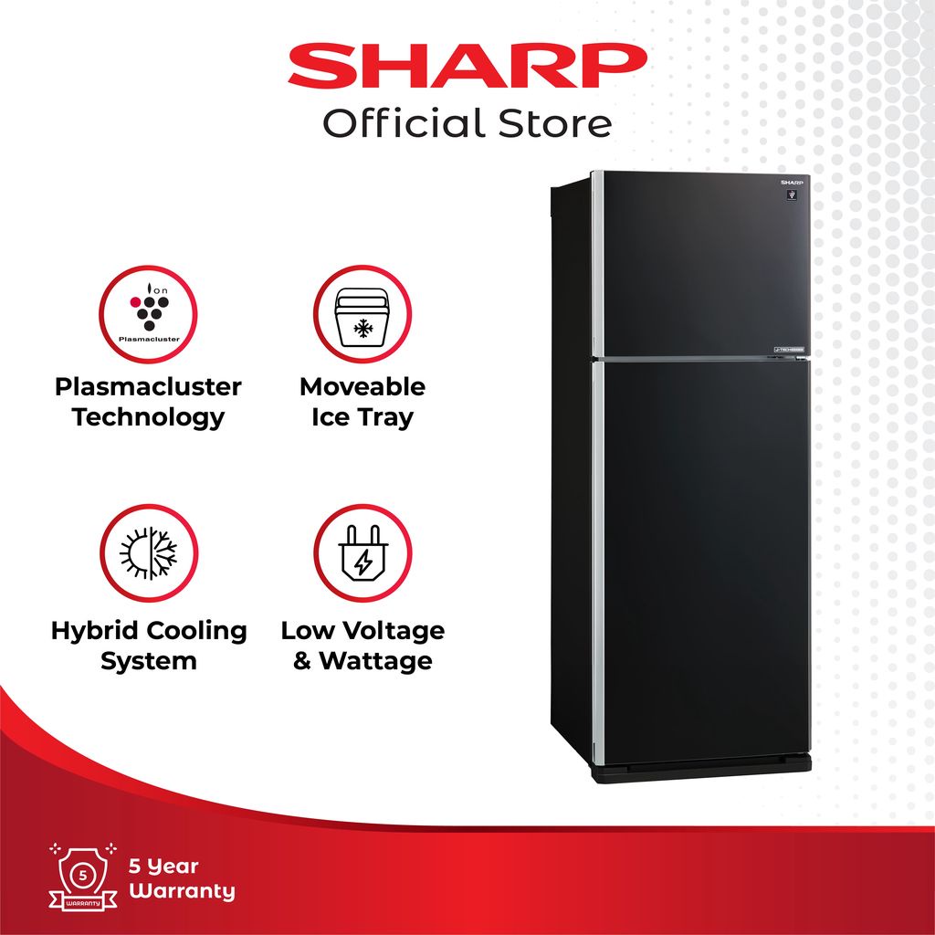 Jual Sharp Refrigerator - Kulkas 2 Pintu 428 L Grand Vetro Series - SJ ...