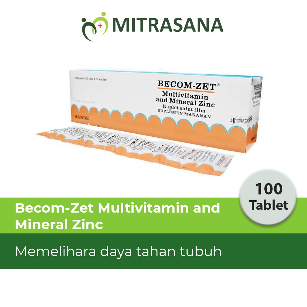 Jual Becom-Zet 100 Tab Multivitamin | Shopee Indonesia