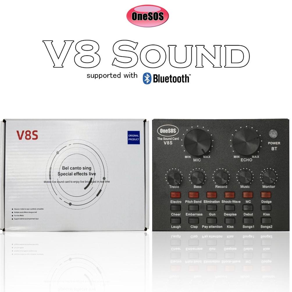 Jual Promo Onesos Sound Card V8 Mixer Bluetooth Soundcard V8 Audio Usb ...