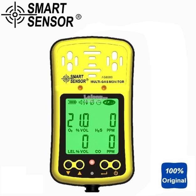 Jual 4 in 1 Gas Monitor Smart Sensor AS8900 O2 CO H2S LEL Detector ...