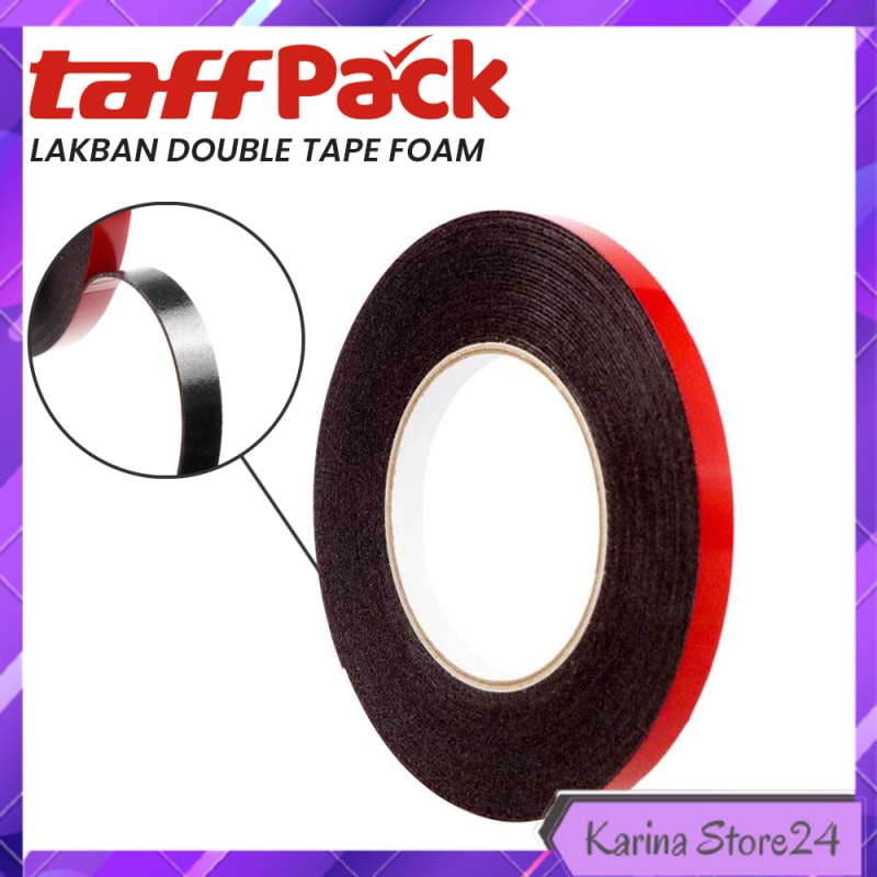 Jual TAFFPACK LAKBAN DOUBLE TAPE FOAM 10 METER | Shopee Indonesia