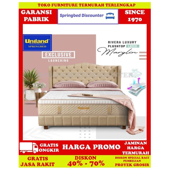 Jual Spring Bed Uniland Rivera Luxury PTop Latex Marylin bg 120x200 ...