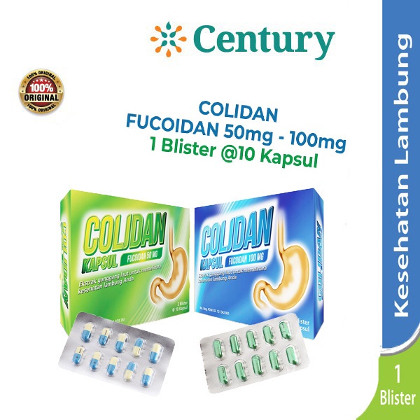 Jual Colidan Fucoidan 50 mg dan 100 mg (1 Blister )/ Suplemen Lambung ...