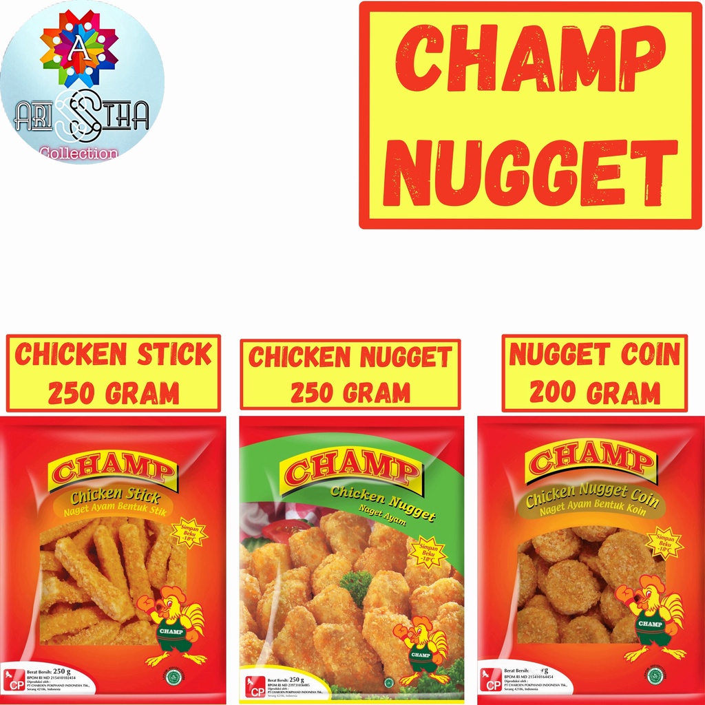 Jual Champ Chicken Nugget 250 Gram - Biasa - Coin -Stick | Shopee Indonesia