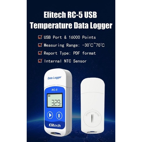 Jual Rc-5 Elitech Data Logger Temperature Rc-5 Thermometer Usb Suhu ...