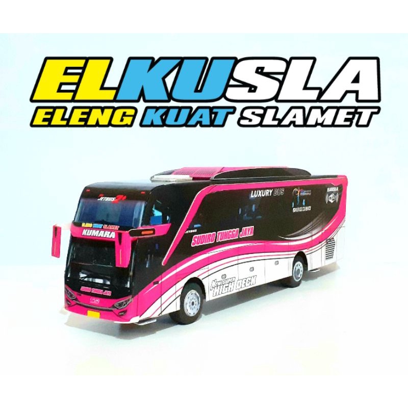 Jual Miniatur Papercraft BUS STJ ( Sudiro Tungga Jaya ) | Shopee Indonesia