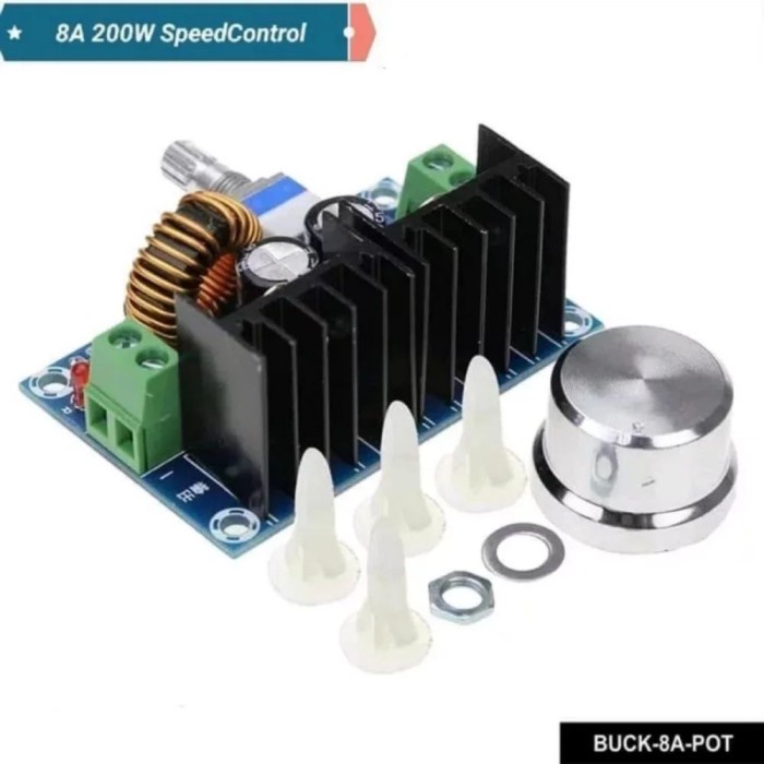 Jual DC Step Down Buck Converter Module PWM Adjustable 8A 200W Modul ...