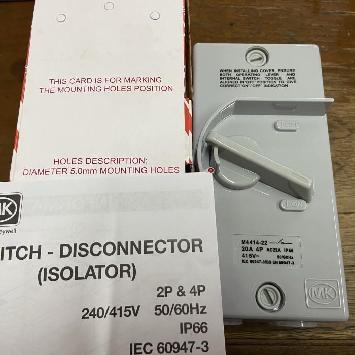 Jual Insulator Isolator Switch Mk M4414/ 4 P 20A 415V | Shopee Indonesia