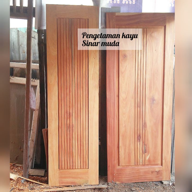 Jual Pintu Kayu Rengas | Pintu Kusen Rumah Kayu Minimalis Ukuran ...