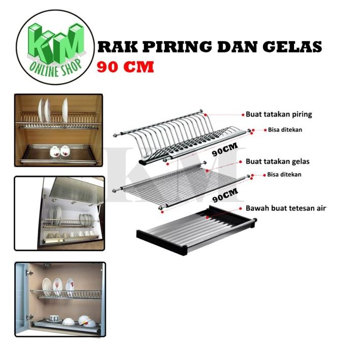 Jual Rak Piring & Sendok 90 Cm Stainless Steel Merk Vitco | Shopee ...