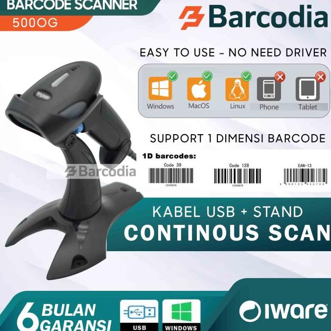 Jual Barcode Scanner Laser Tangan 1D Usb Best For Jne-Jnt Support ...