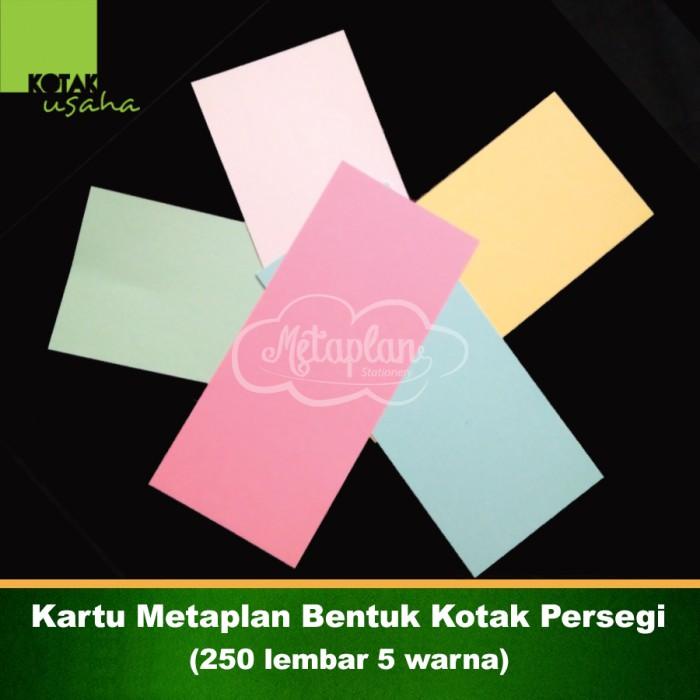 Jual Paper Kartu Metaplan Bentuk Kotak Persegi (250 Lembar 5 Warna ...