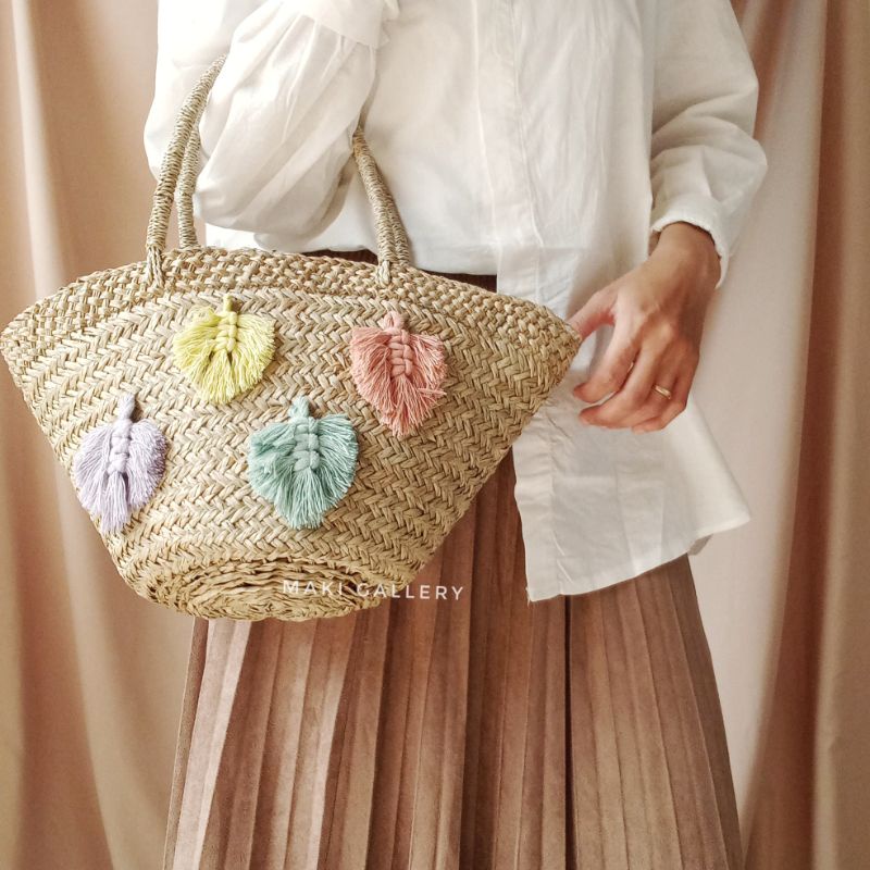 Jual Tas Handbag Anyaman Bali Kerajinan Mendong Pandan Handmade Etnik ...