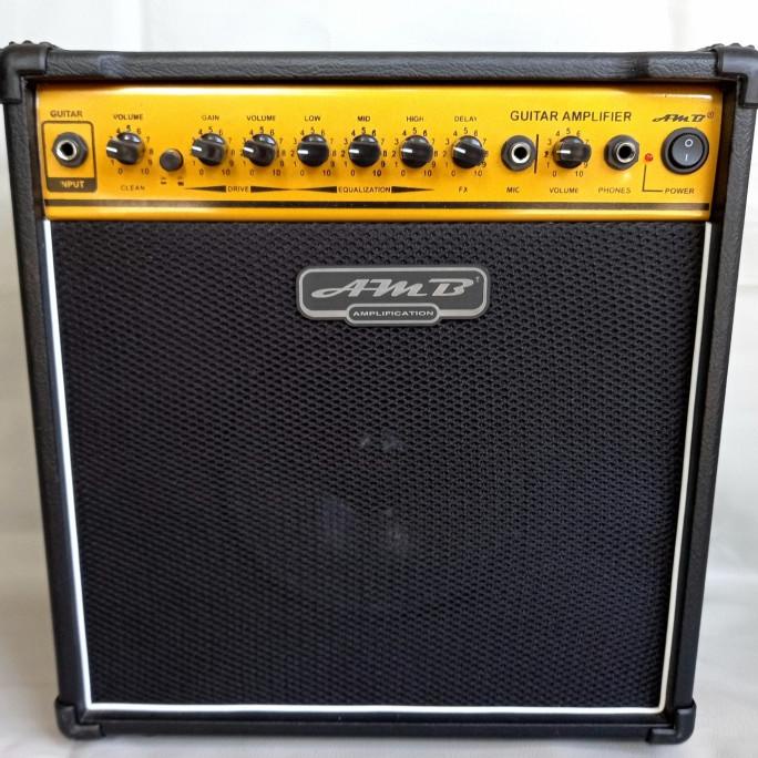 Jual Ampli Gitar Amb 8 inc - Ampli Gitar 2 input Sudah Delay & Distorsi ...