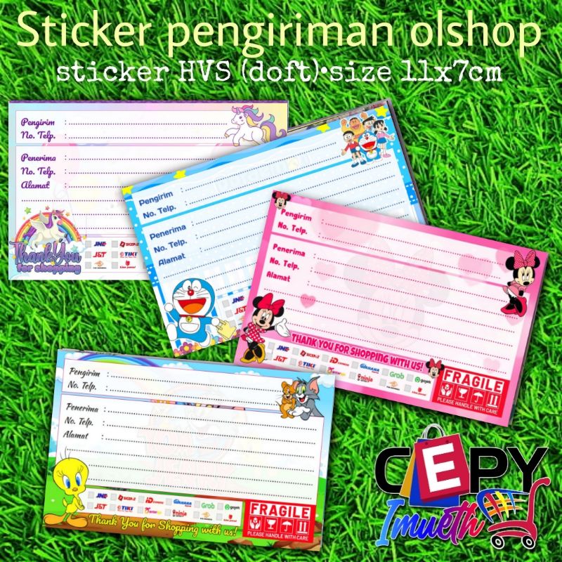 Jual (50 PCS) STIKER PENGIRIMAN/STIKER LABEL PENGIRIMAN OLSHOP/STIKER ...