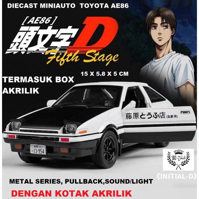 Jual DIECAST MOBIL MINIAUTO 1:28 TOYOTA AE86 TRUENO INITIAL D BOX ...