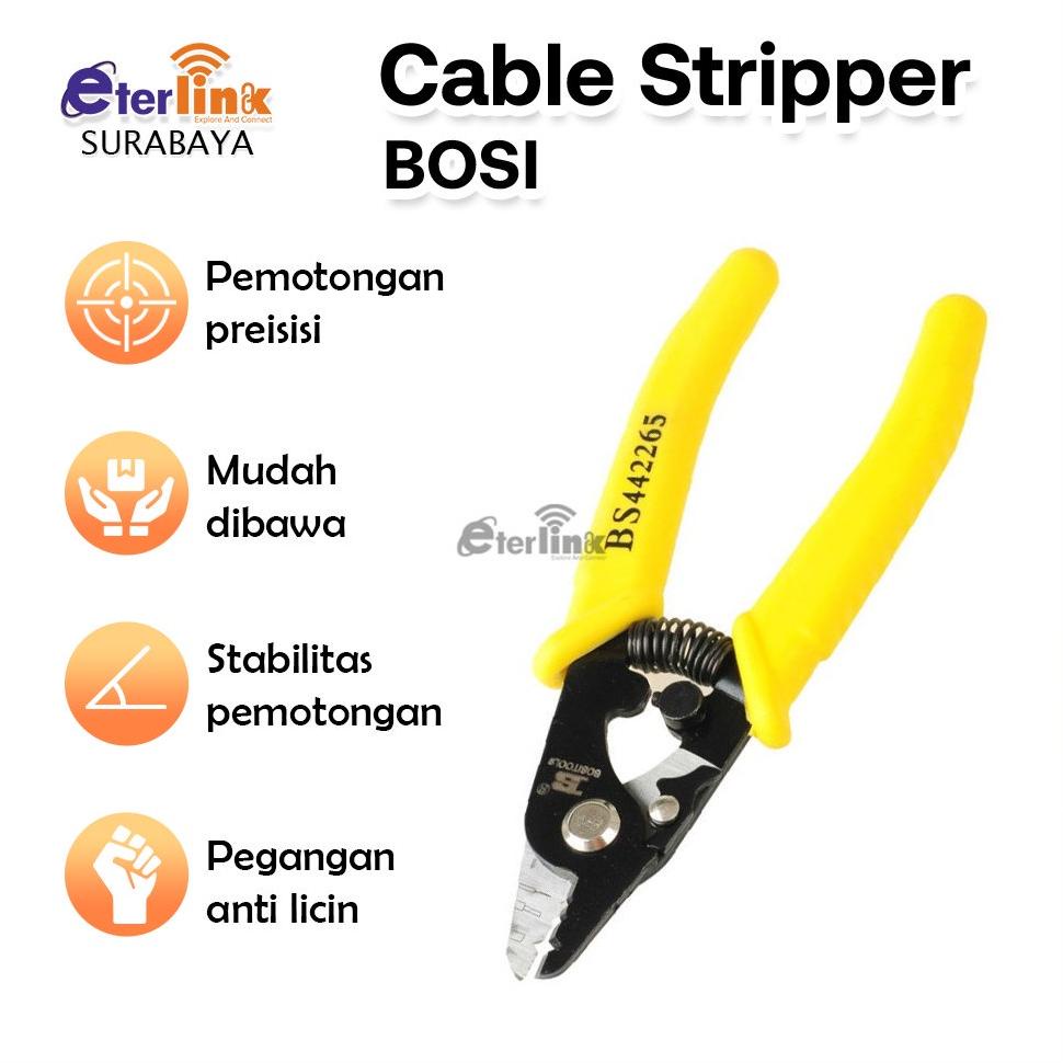 Jual Stripper Fiber Optic 3 lubang merk Bossy Tool Original Stripper Fiber | Shopee Indonesia