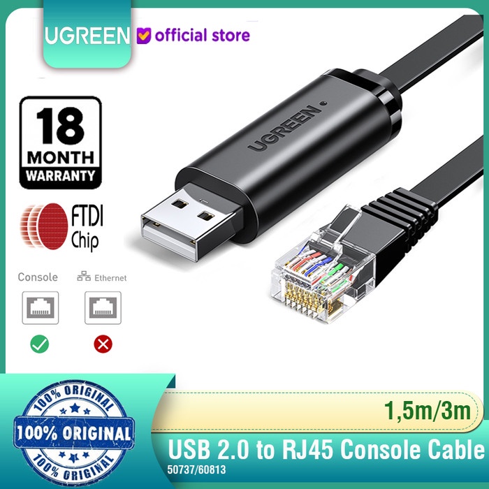 Jual TOP PRODUCT" UGREEN USB to RJ45 Console Cable (Black) | Shopee ...