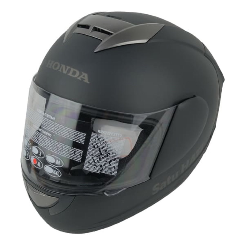 Jual Honda Black Mono Helmet (Helm Fullface) | Shopee Indonesia