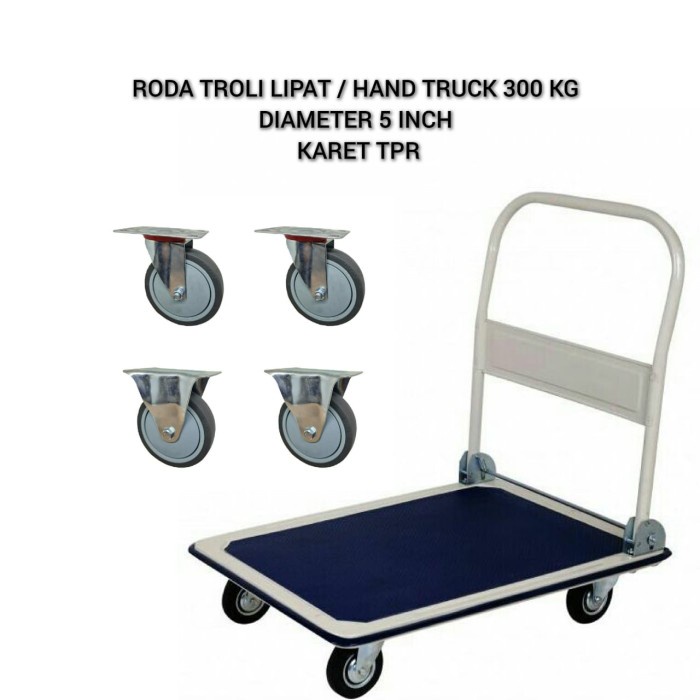 Jual SALE Roda Troli Lipat 5" / Roda Hand Truck 300 Kg TPR (2Hidup2Mati ...