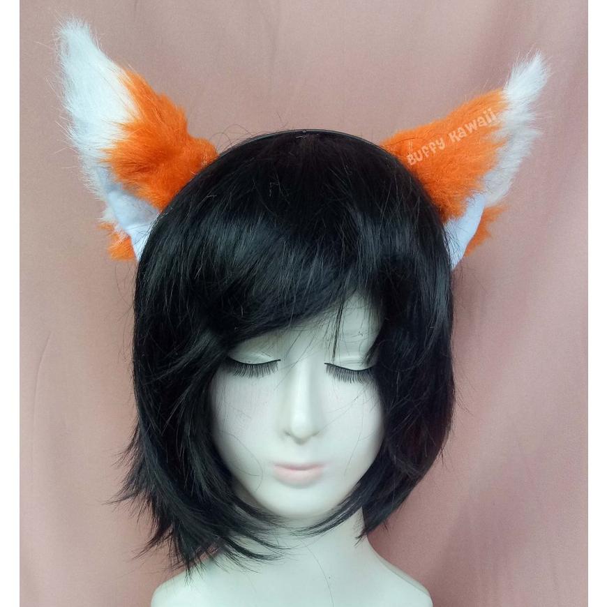 Jual Promo Bando Ear Fox Realistic Buffy Kawaiii Kitsune Gumiho Wolf ...