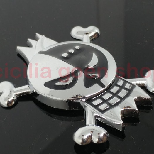 Jual Stiker Sticker 3D Metal Emblem One Piece Jolly Roger Crew | Shopee ...