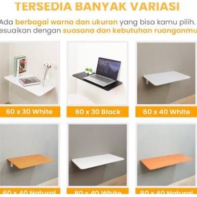 Jual Meja Siku Lipat Dinding Meja Belajar Ambalan Tempel Braket Besi ...