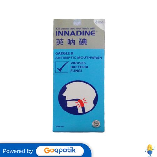 Jual INNADINE GARGLE & ANTISEPTIC MOUTHWAS 250 ML BOTOL | Shopee Indonesia