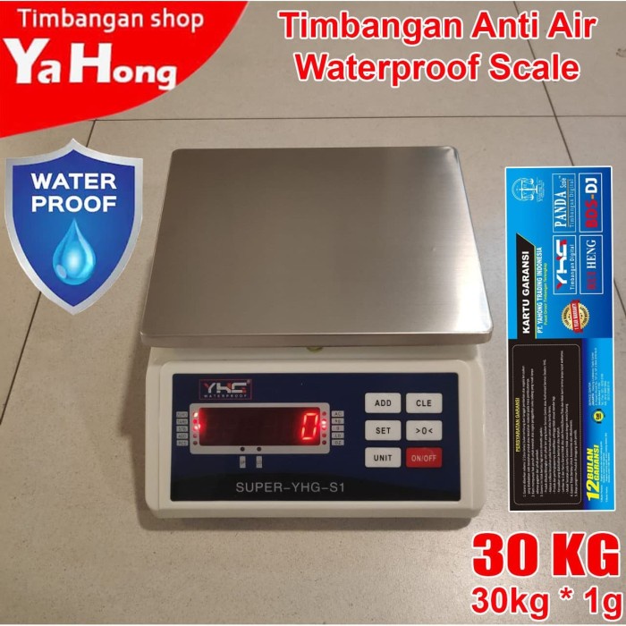 Jual Timbangan Digital Anti Air Waterproof Scale Stainless 30kg 1g | Shopee Indonesia