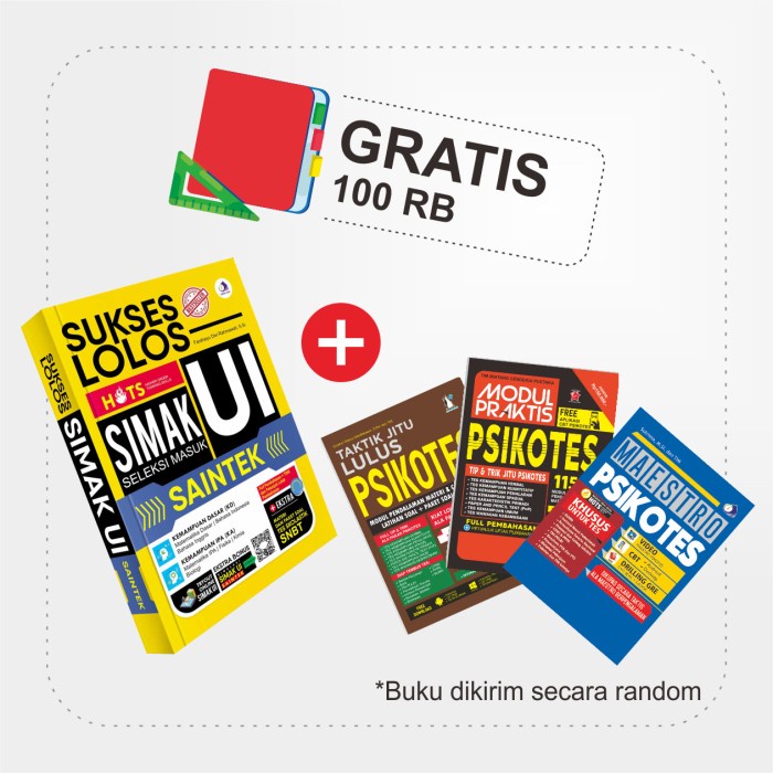 Jual BUKU SEKOLAH - BUKU SUKSES LOLOS SIMAK UI SAINTEK TERUPDATE ... Jual BUKU SEKOLAH - BUKU SUKSES LOLOS SIMAK UI SAINTEK TERUPDATE ...
