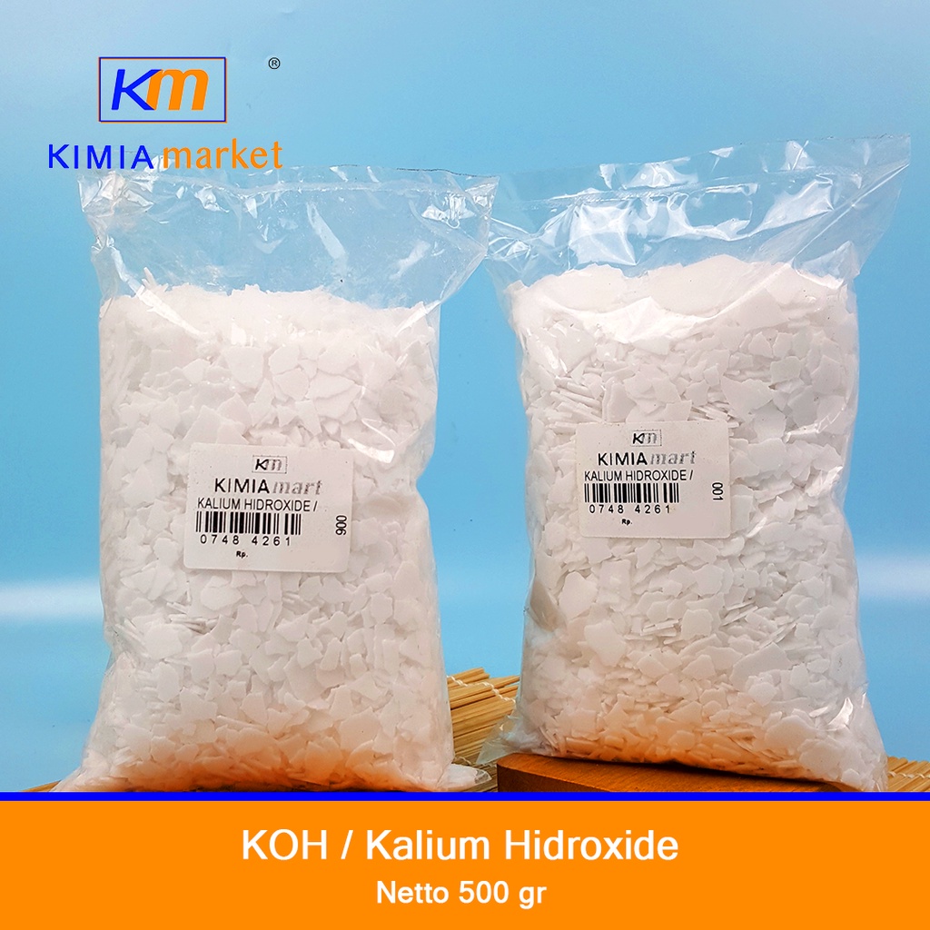Jual KOH 500GR / KALLUM HLDROKSIDA / POTASSLUM HLDROXLDE / HYDRATE ...