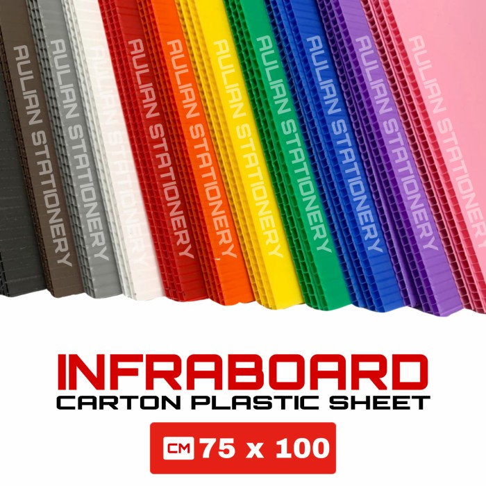 Jual Impraboard / Inpraboard / PP Board 75 x 100 cm Set 4 Lembar ...
