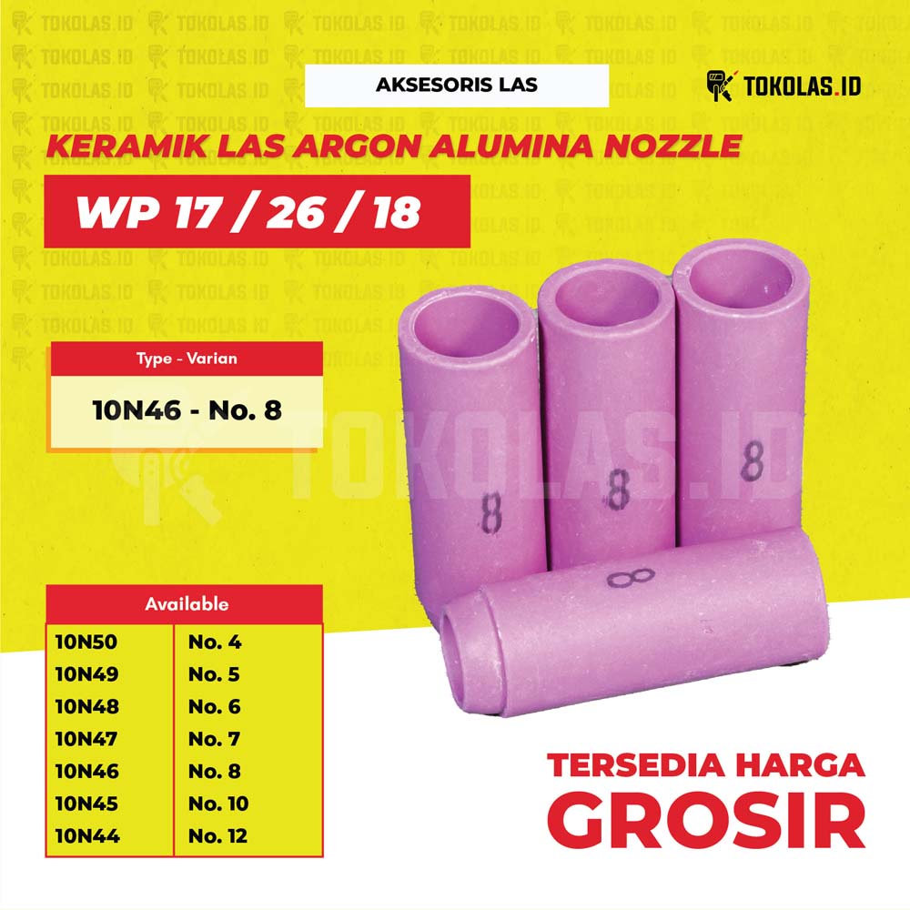Jual 10 PCS Keramik Stang Las TIG Argon Ceramic Torch Alumina Nozzle ...