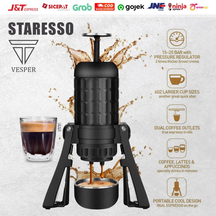 Jual Bestseller Staresso Mirage Sp300 Espresso Coffee Maker Portable ...