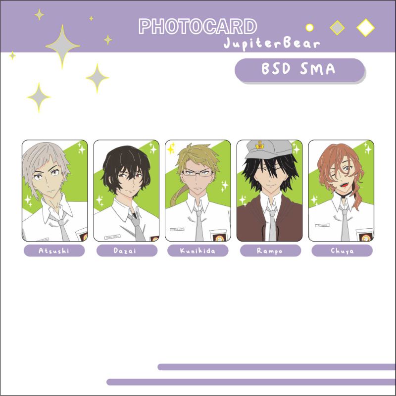 Jual [BSD] Photocard art Print Bungou Stray Dogs SMA by juby | Shopee ...