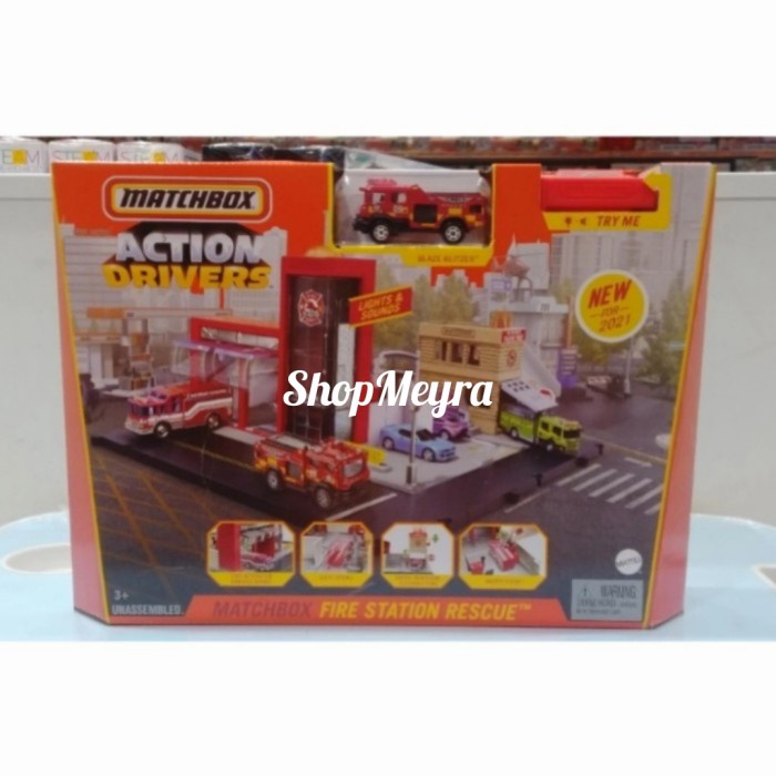 Jual PROMO!!! MATCHBOX ACTION DRIVERS FIRE STATION RESCUE PLAYSET ...