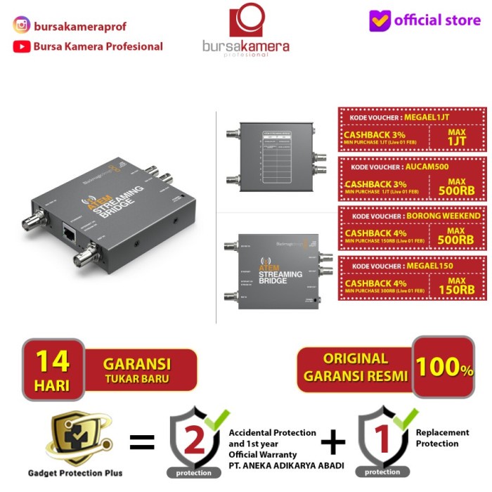 Jual Blackmagic Design ATEM Streaming Bridge ATEM Mini Pro Original ...