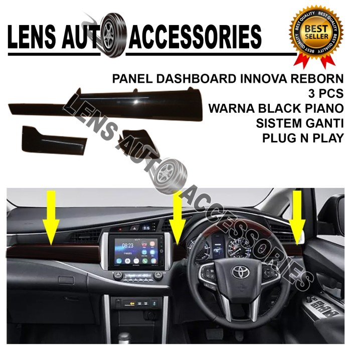 Jual PANEL DASHBOARD INNOVA REBORN BLACK PIANO | Shopee Indonesia