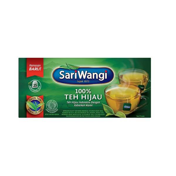 Jual SARIWANGI GREEN TEA TEA BAG ISI 25 PCS - TEH | Shopee Indonesia