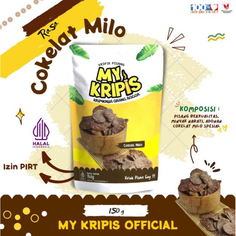 Jual PAKET HEMAT 6 Pcs Keripik Pisang My Kripis Rasa Cokelat Milo 150g ...