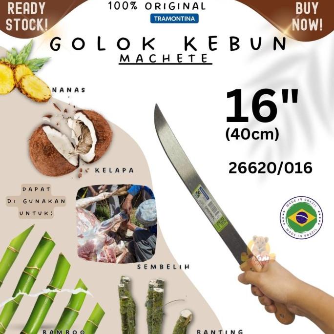 Jual Made in Brazil Tramontina Golok parang 40cm Machete knife 16in ...