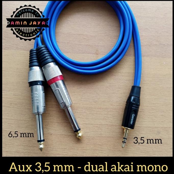 Jual KABEL AUX 3,5 TO DUAL AKAI MONO / KABEL JACK MINI STEREO TO DUAL AKAI | Shopee Indonesia