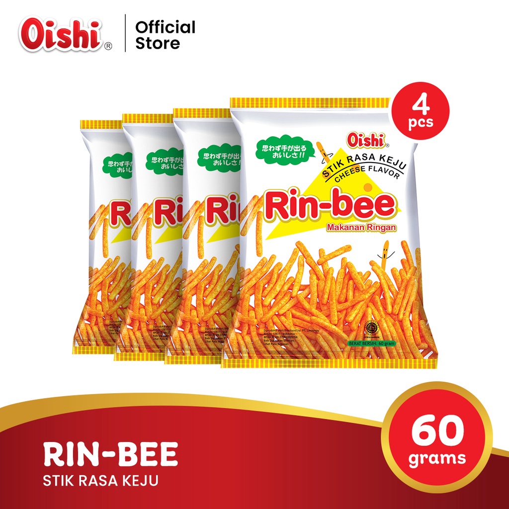 Jual Rin-Bee Stik Rasa Keju 60g - Multipack 4 pcs | Shopee Indonesia
