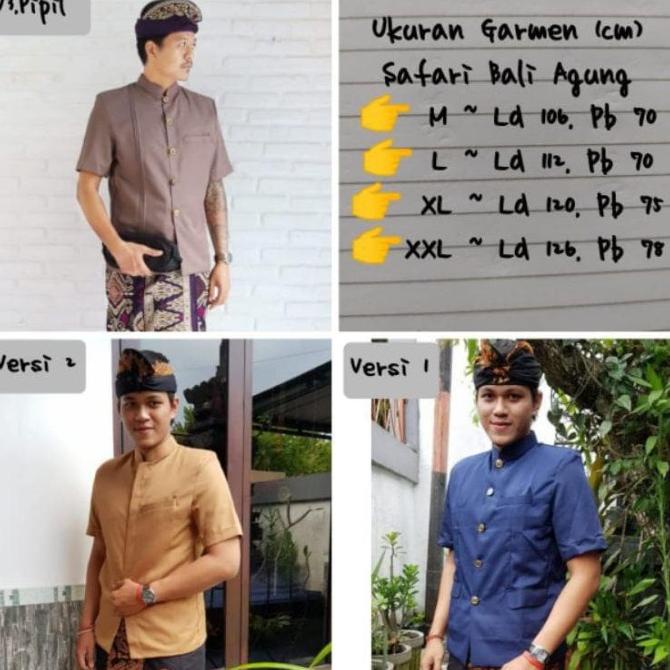 Jual TERBARU Baju Safari Bali Agung/Pakaian Adat Bali/Baju Koko ...