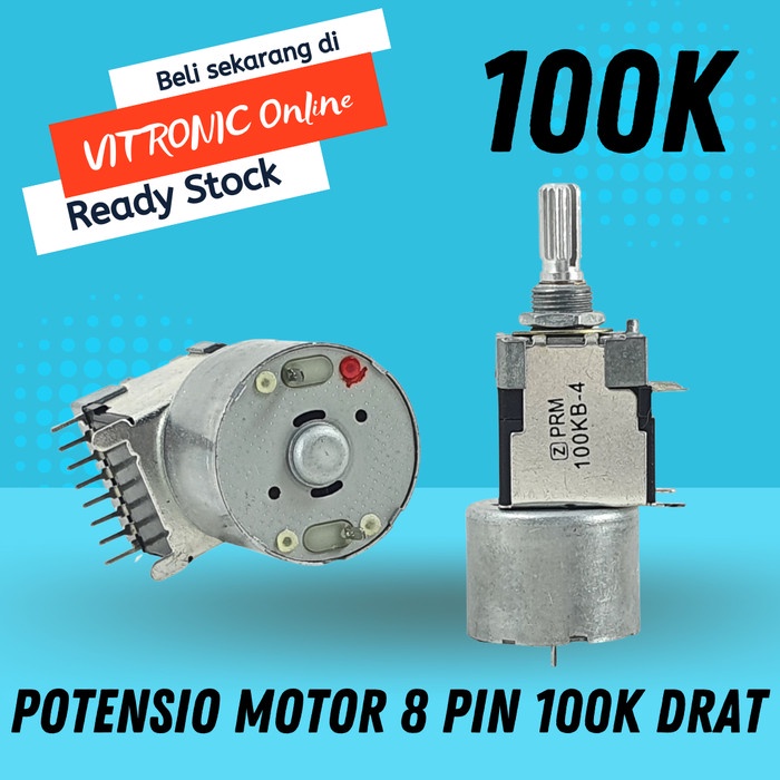 Jual Terlaris Potensio Motor 8 Pin 100K Drat Stereo Kaki 8 Lurus 104 ...