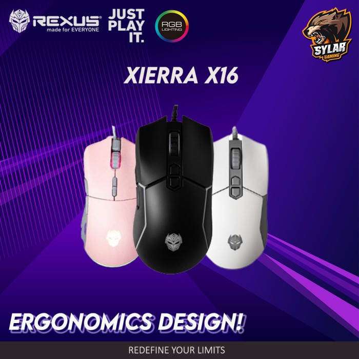 Jual Rexus Xierra X16 RGB Gaming Mouse | Shopee Indonesia