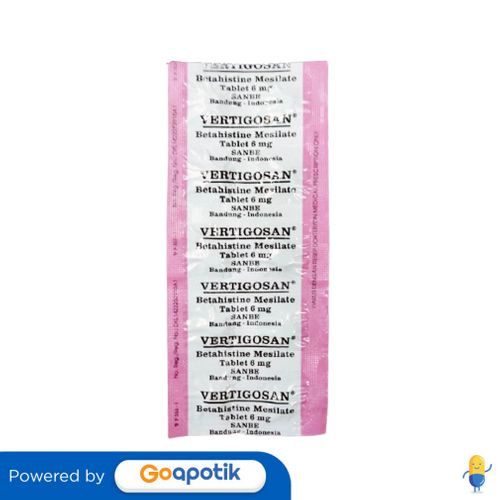 Jual VERTIGOSAN 6 MG STRIP 10 TABLET | Shopee Indonesia