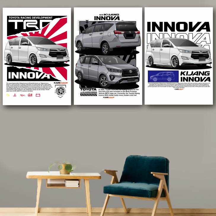 Jual KRMK Poster Kayu TOYOTA KIJANG INNOVA REBORN | Shopee Indonesia