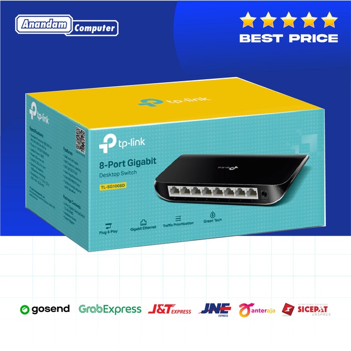 Jual TP-LINK TL-SG1008D TPLink 8 Port Gigabit Desktop Switch Hub ...